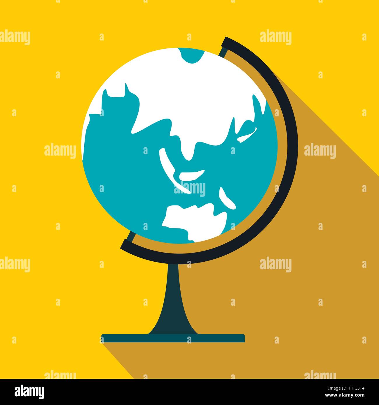Globe icon in flat style Stock Vector Image & Art - Alamy