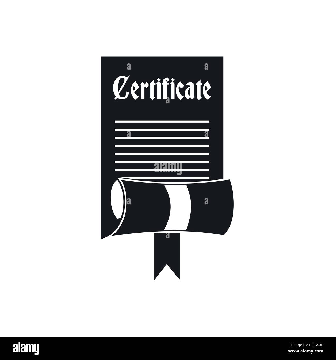 Certificate diploma in frame Cut Out Stock Images & Pictures - Alamy