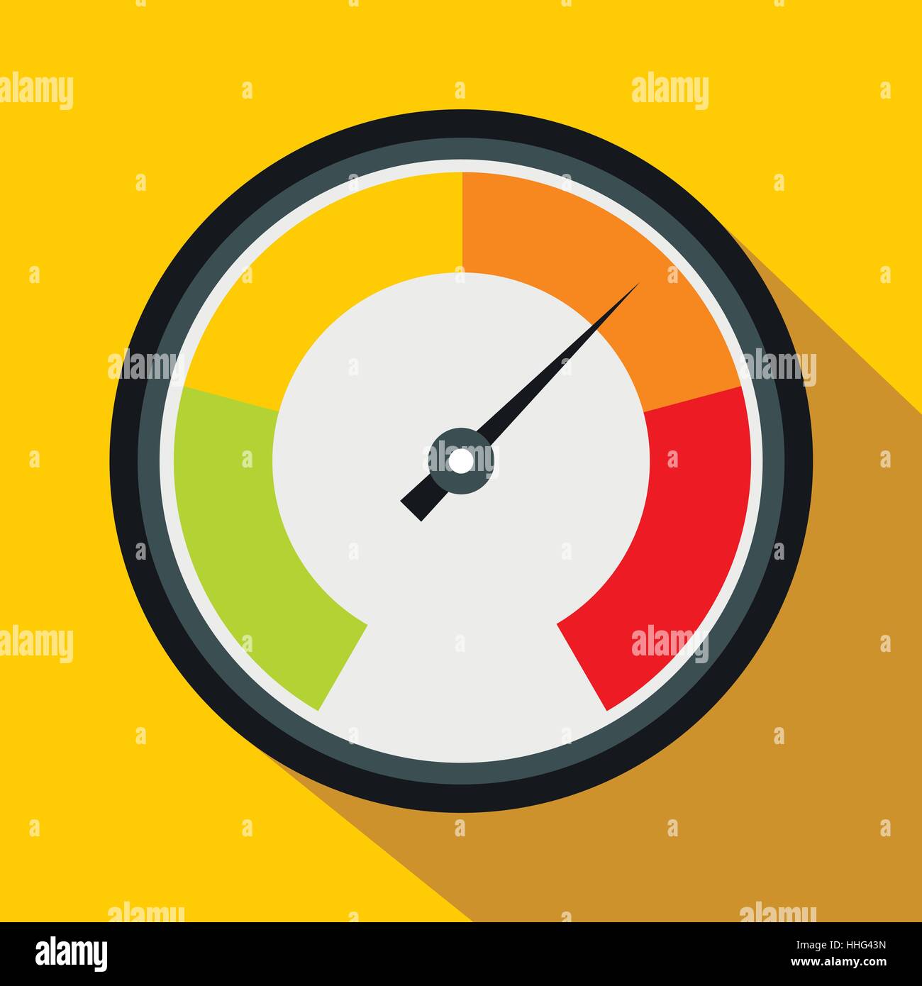 Speedometer icon in flat style Stock Vector Image & Art - Alamy