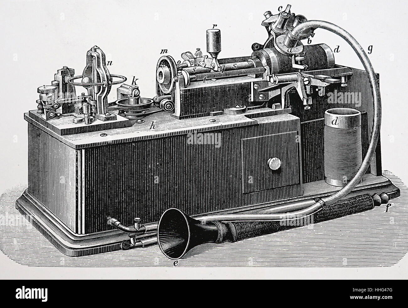 New motorised, Edison Phonograph. Wax recording rather than foil 1885 ...
