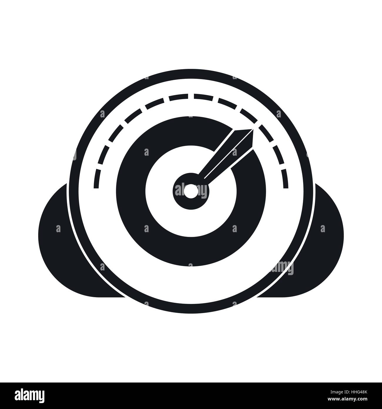 Speedometer icon in simple style Stock Vector Image & Art - Alamy
