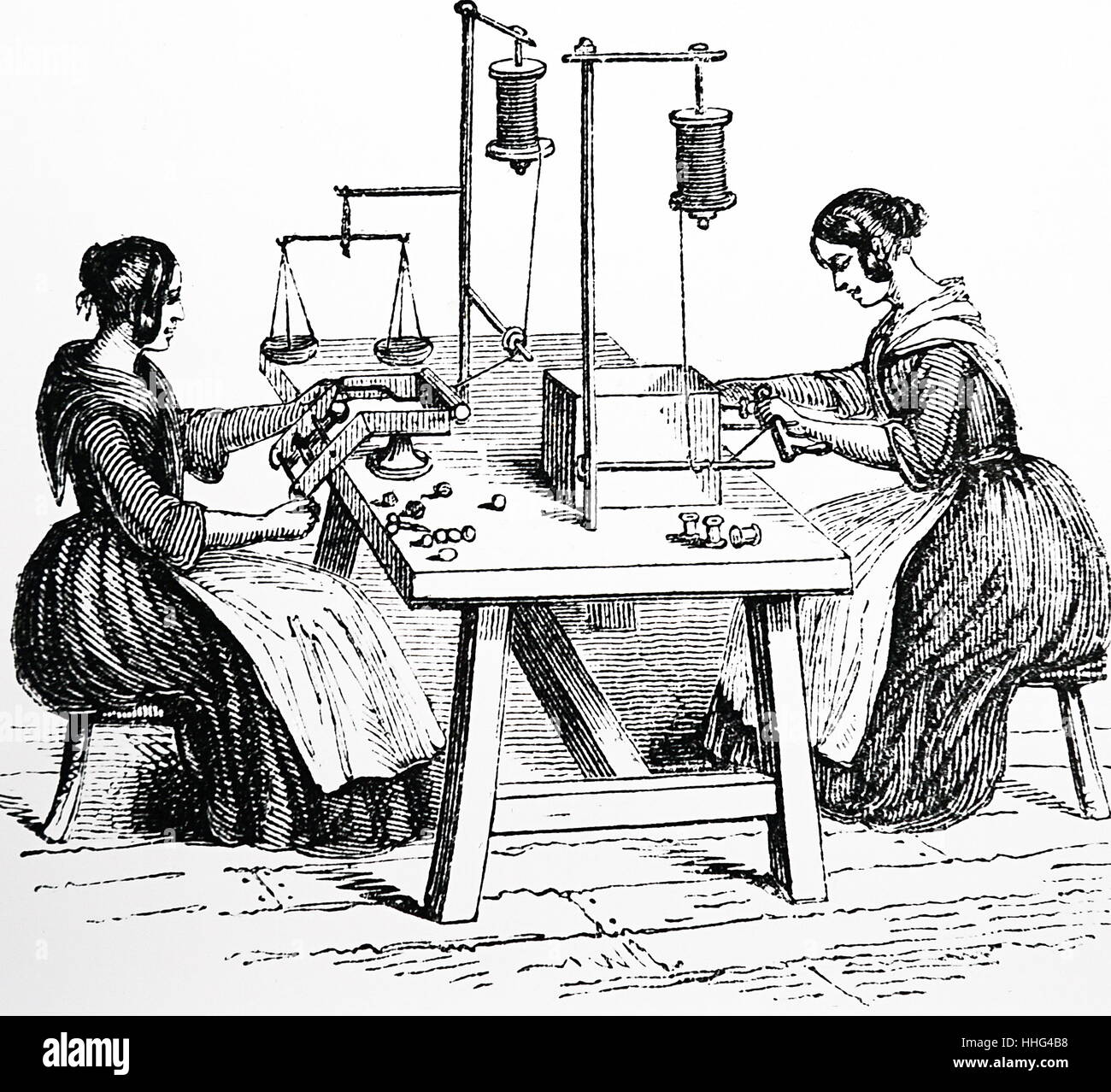 Women sewing history hi-res stock photography and images - Alamy