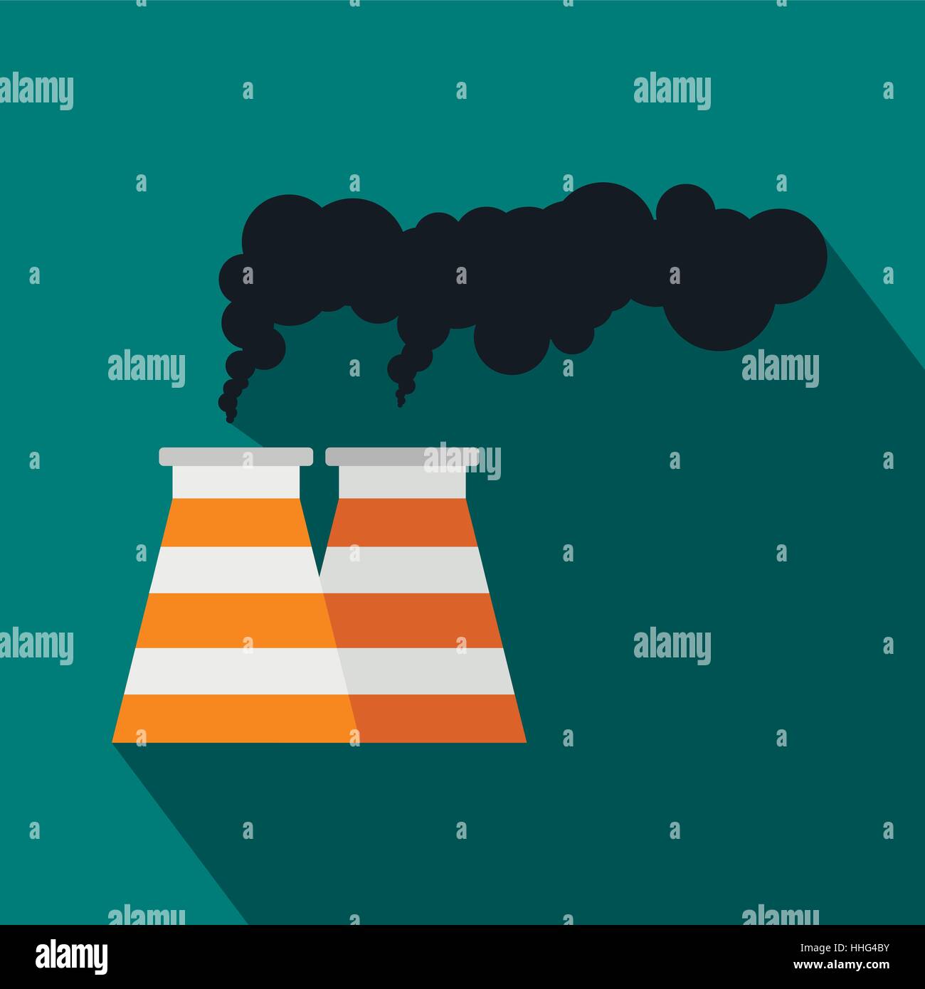 Factory smoking pipe plant Stock Vector Images - Alamy