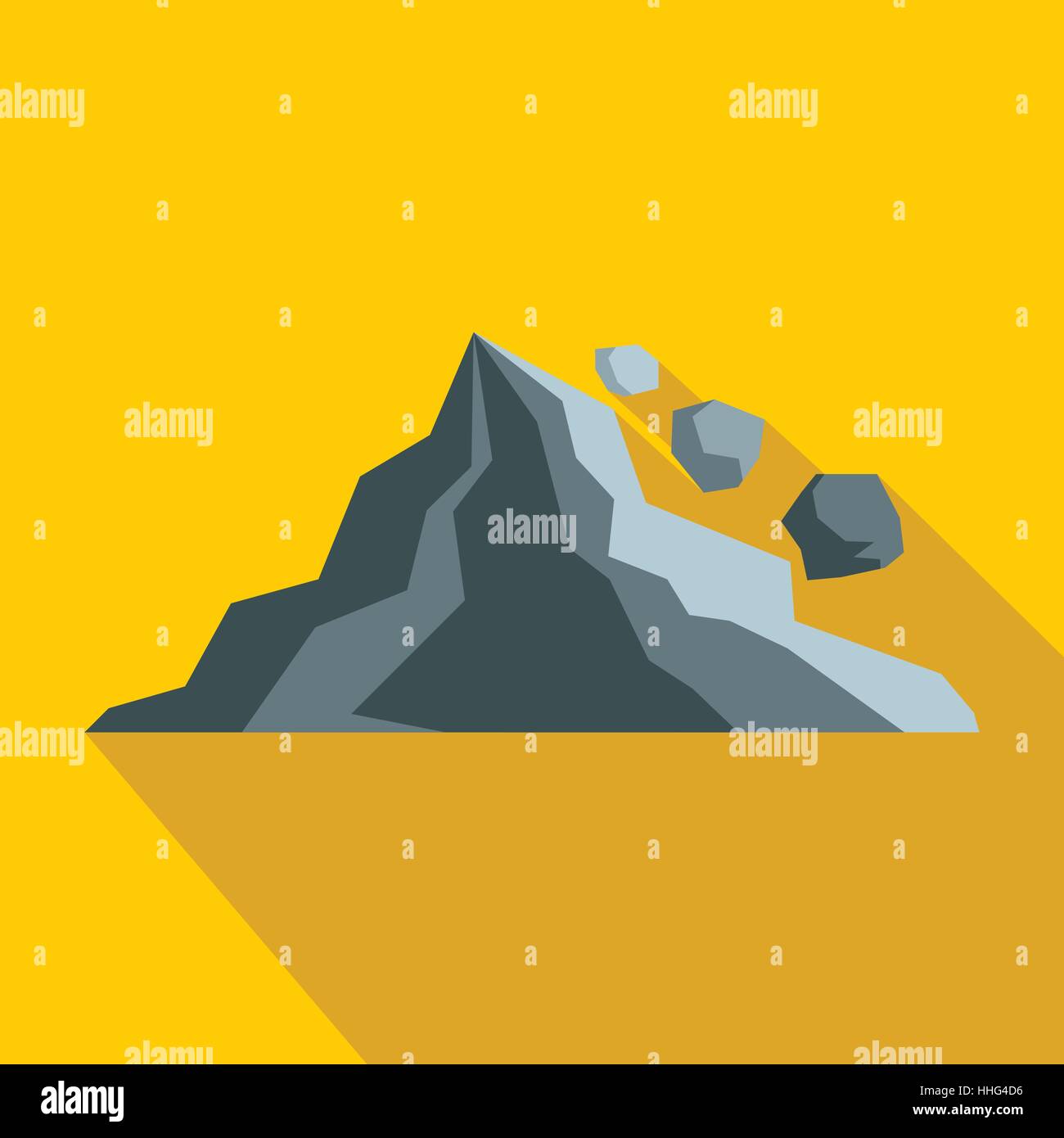 Rockfall icon in flat style Stock Vector Image & Art - Alamy
