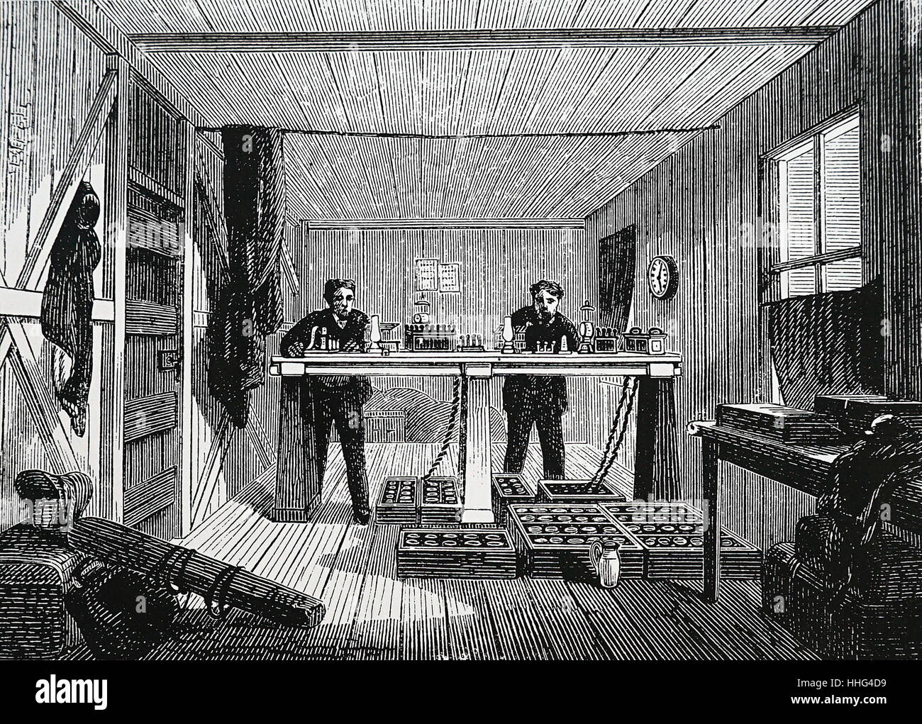 The Atlantic telegraph message being received from the Great Eastern in ...