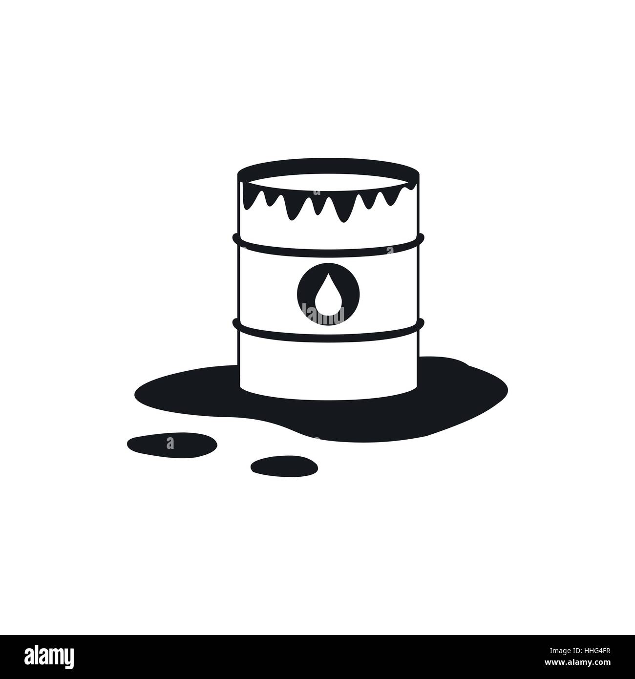 Barrel and oil spill icon icon, simple style Stock Vector Image & Art ...