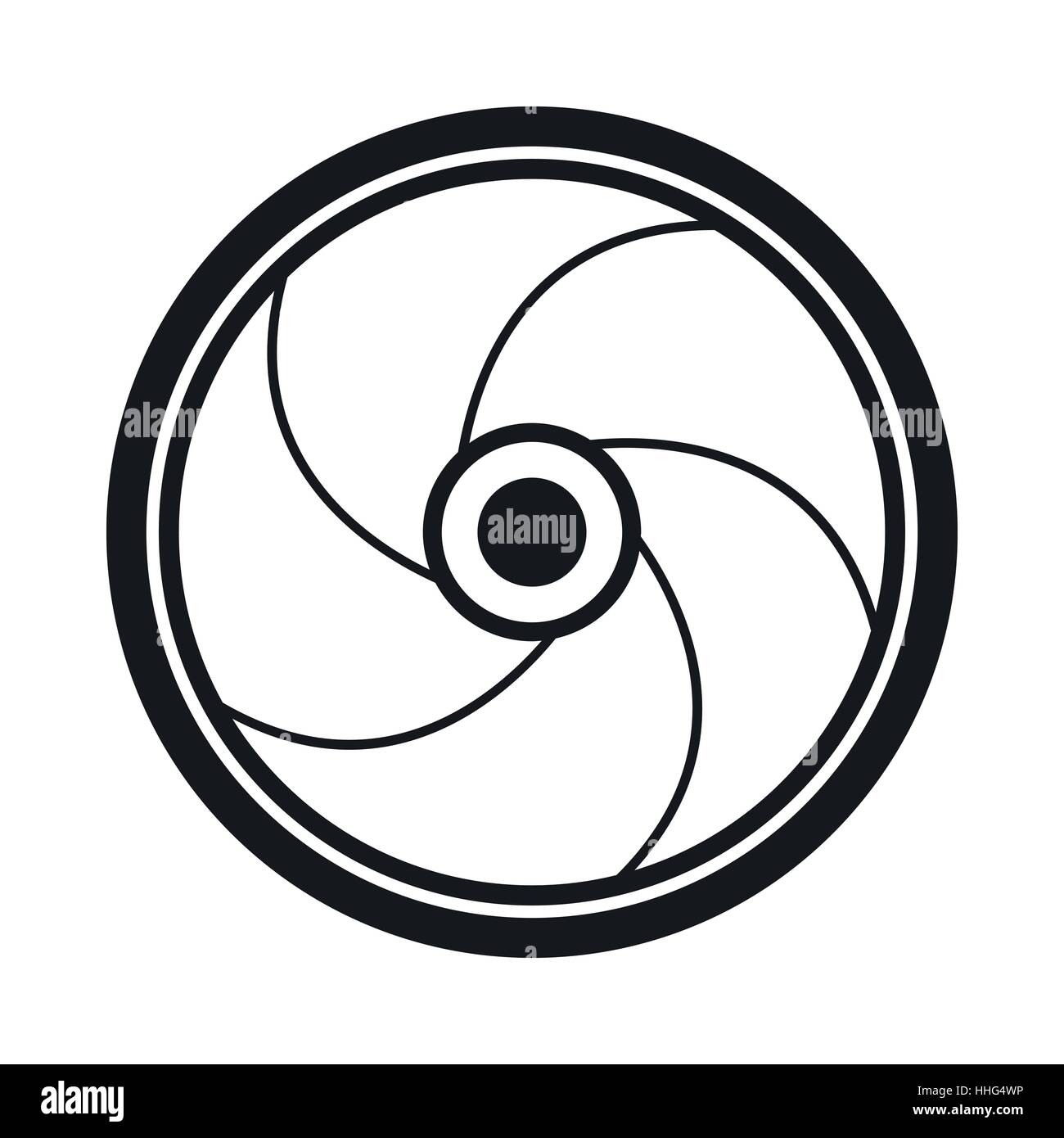 Camera shutter aperture icon, simple style Stock Vector Image & Art - Alamy