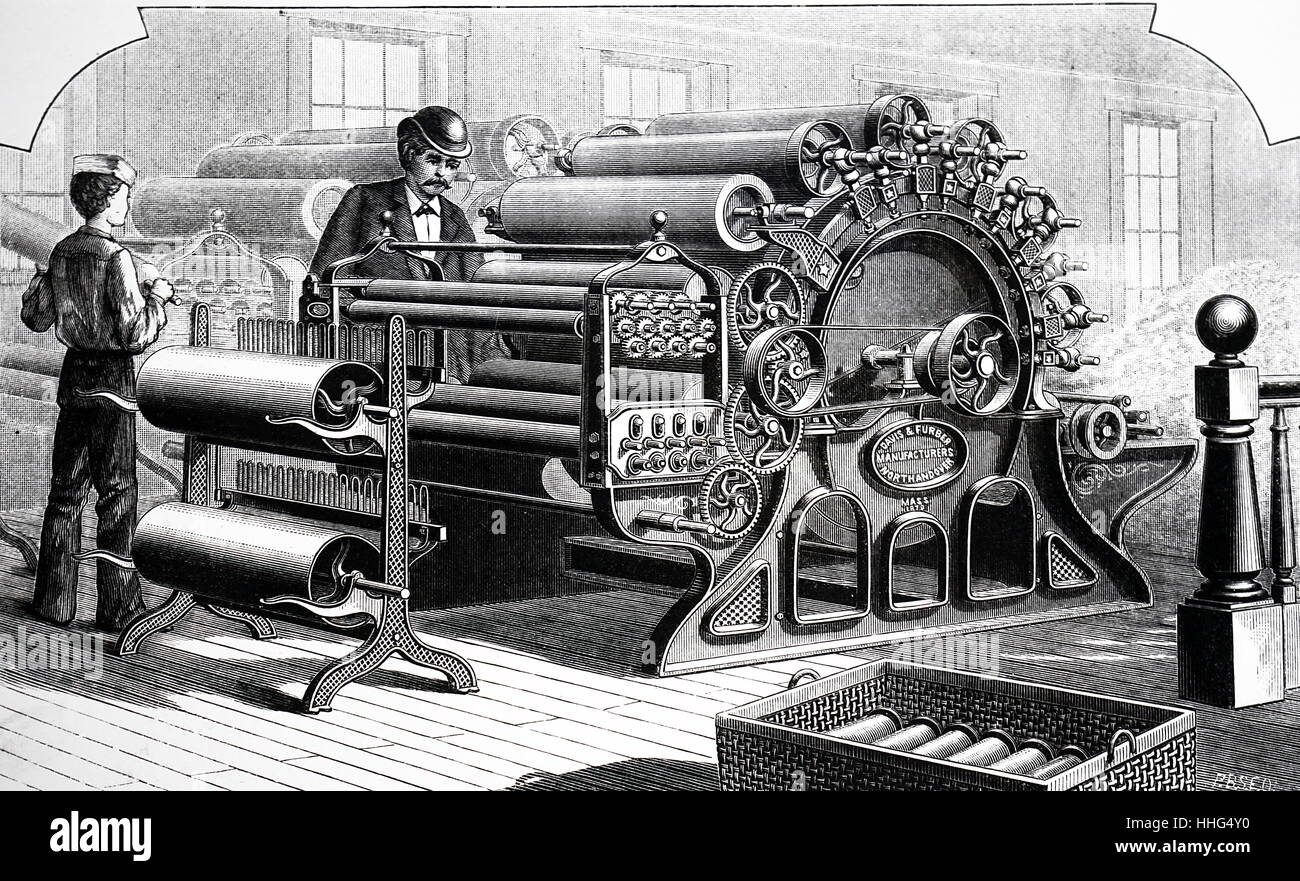 Carding machine america north hi-res stock photography and images - Alamy