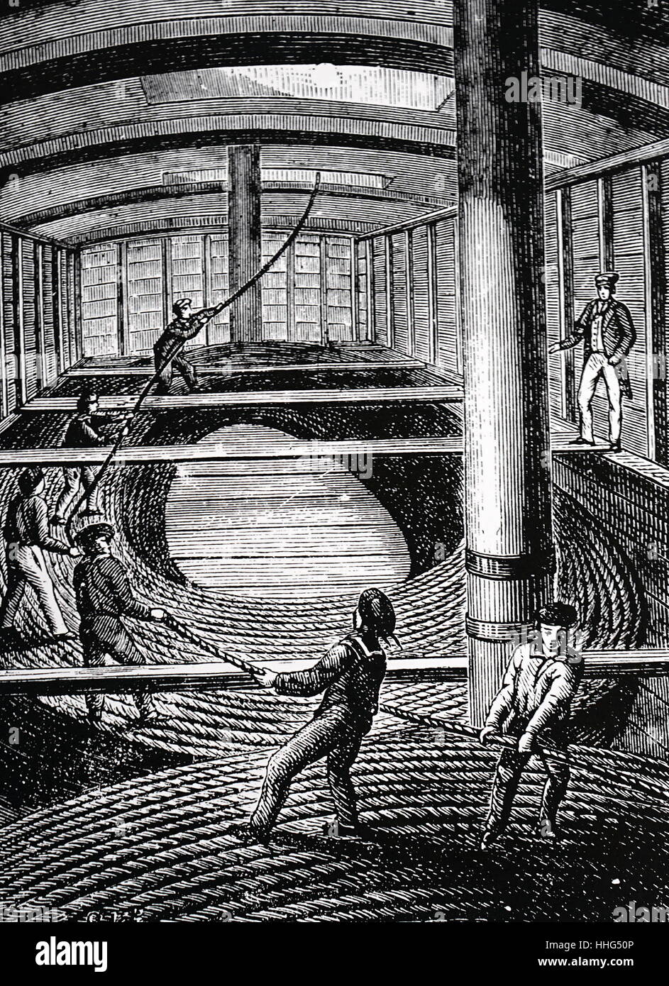 Taking the cable on board the Elazer for the first successful laying of ...