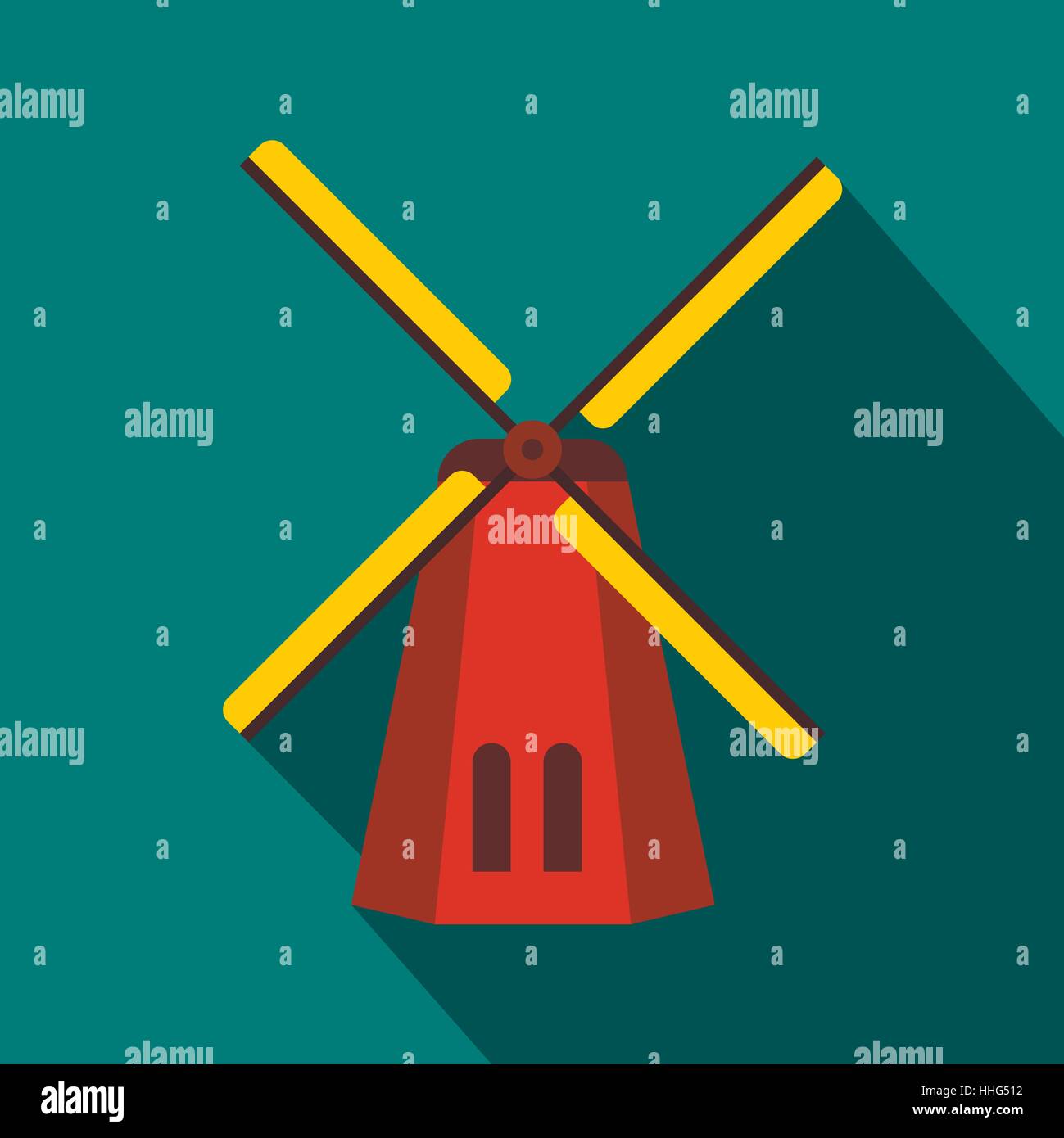 Windmill icon in flat style Stock Vector Image & Art - Alamy