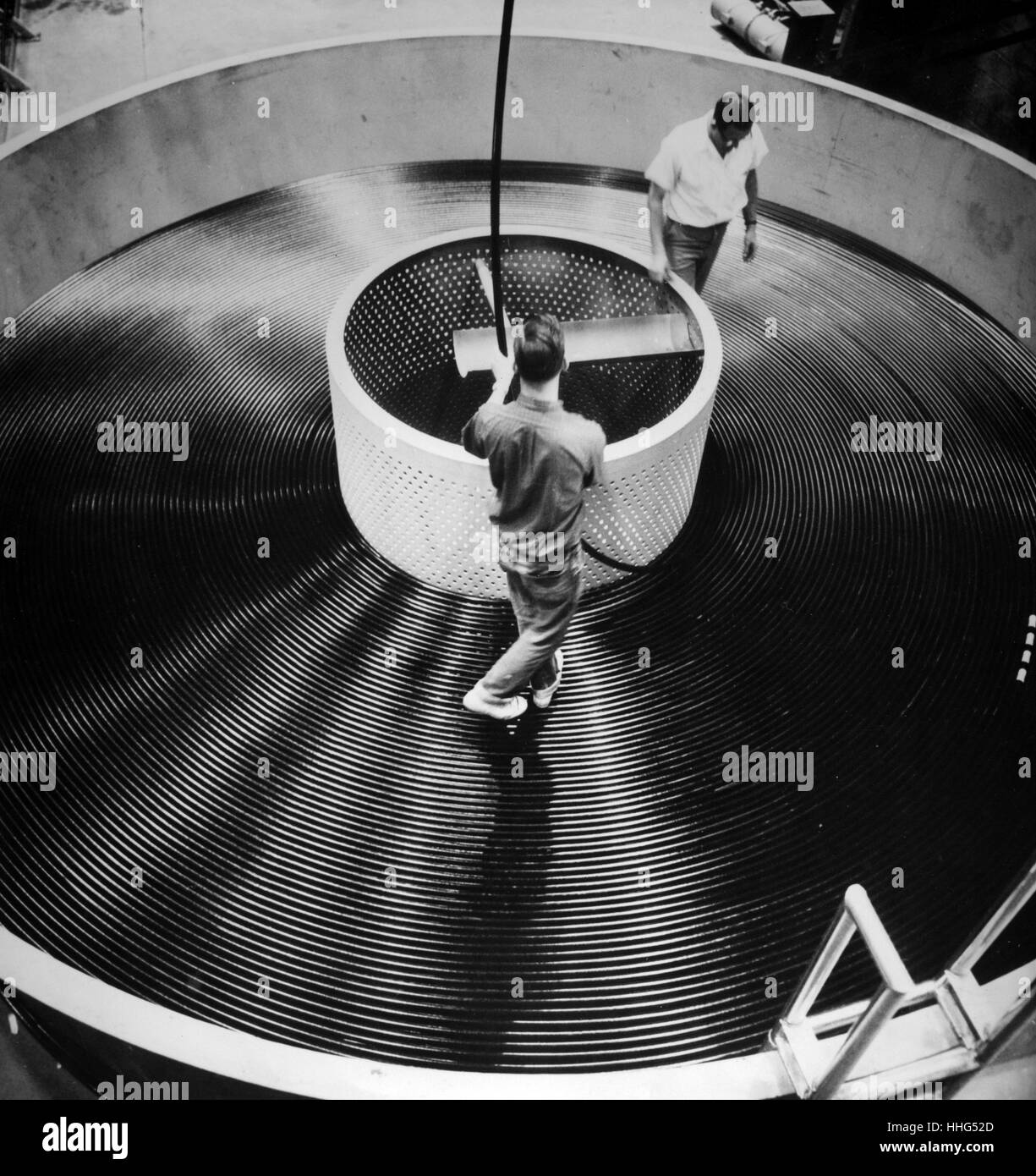 Ocean Cable - Workmen at the Western Eclectic company plant in ...