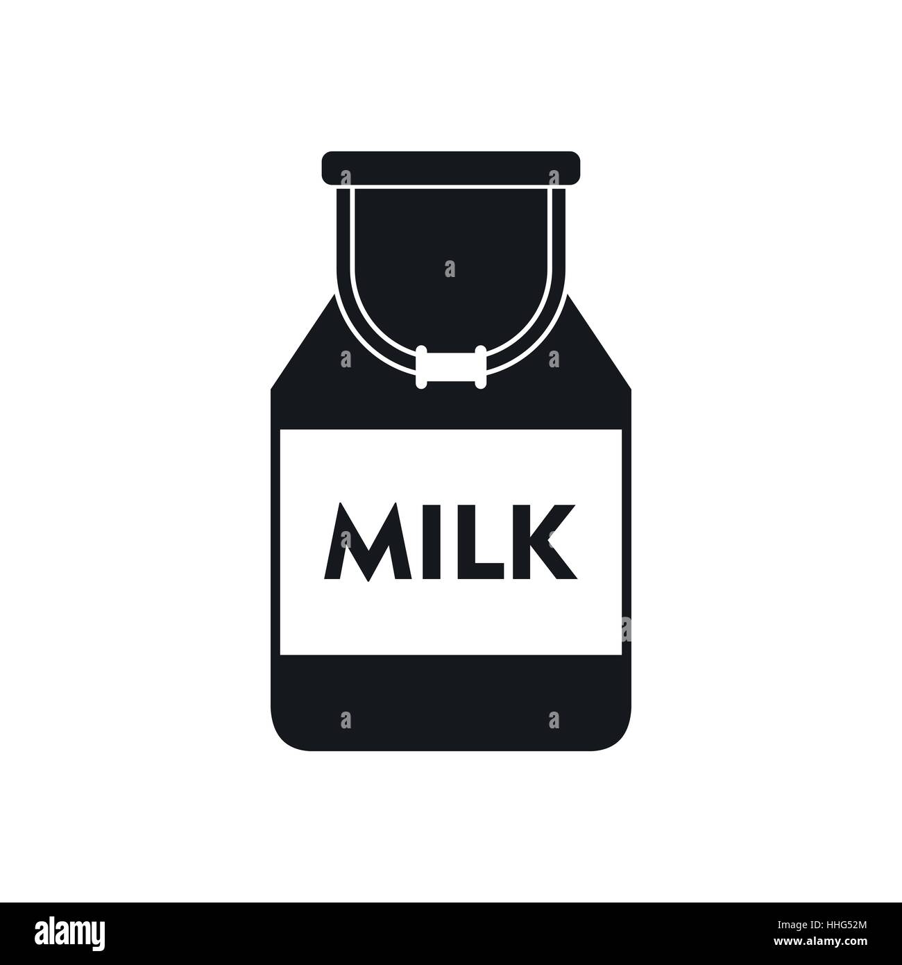 Milk can icon in simple style Stock Vector Image & Art - Alamy