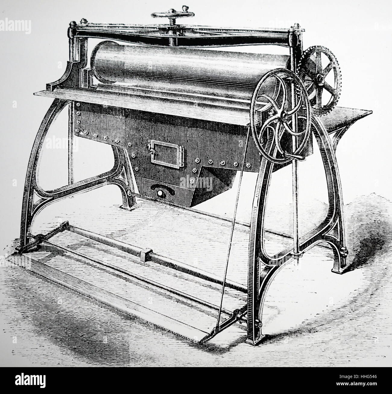 Calendaring machine hi-res stock photography and images - Alamy