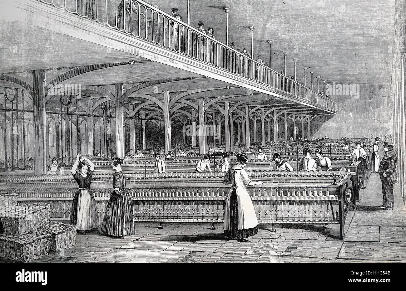 The doubling room, Dead Mills, near Bolton. In this room, which ...