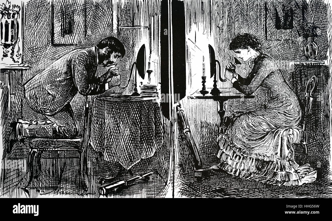 George du Maurier's of how Bell's photo phone could be used by courting ...