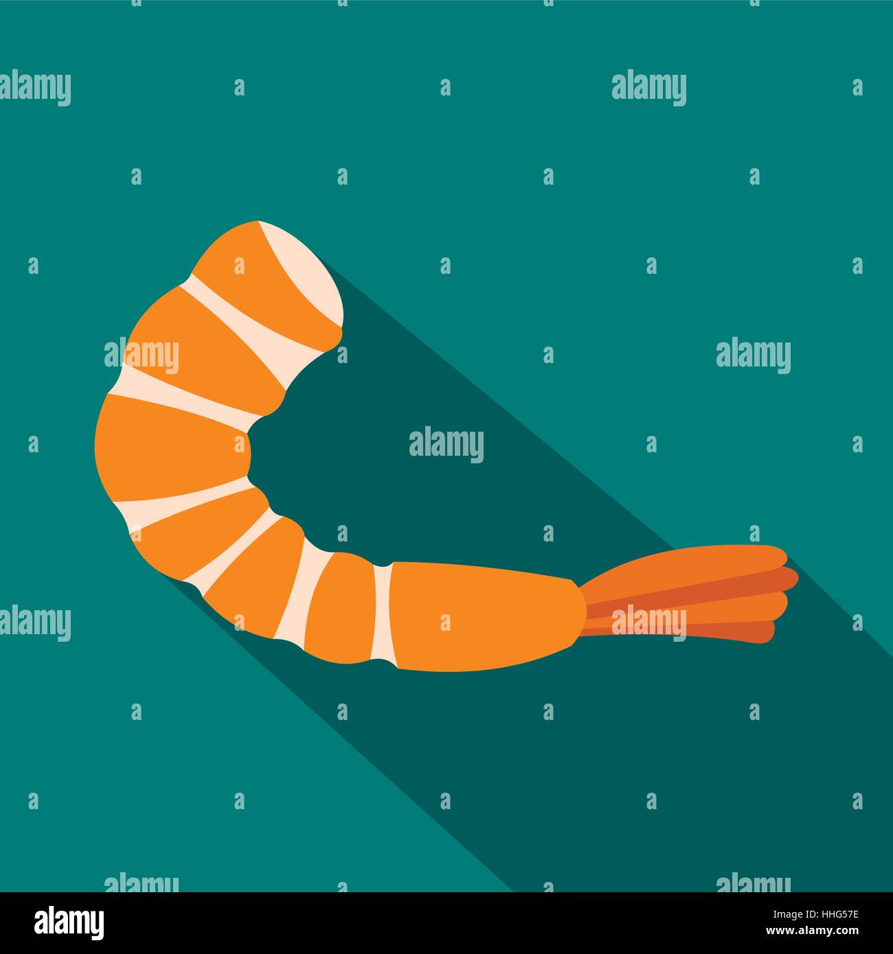 Shrimp icon in flat style Stock Vector Image & Art - Alamy
