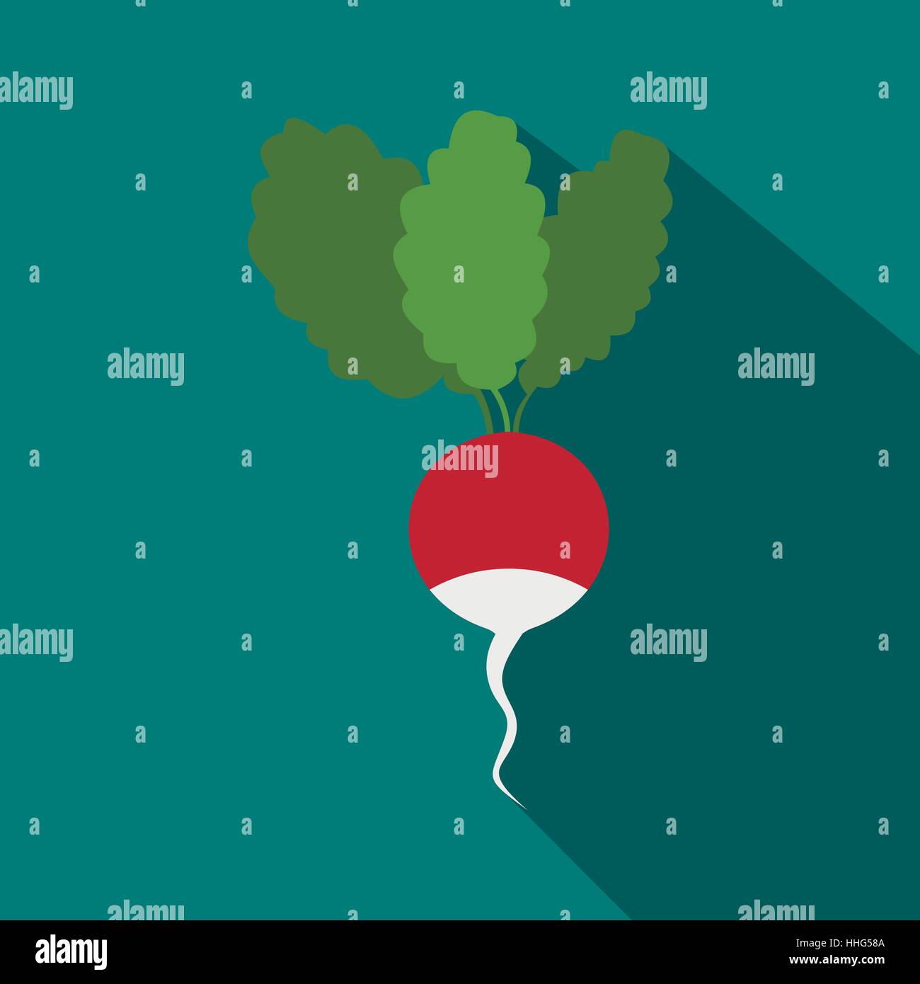 Radish icon in flat style Stock Vector Image & Art - Alamy