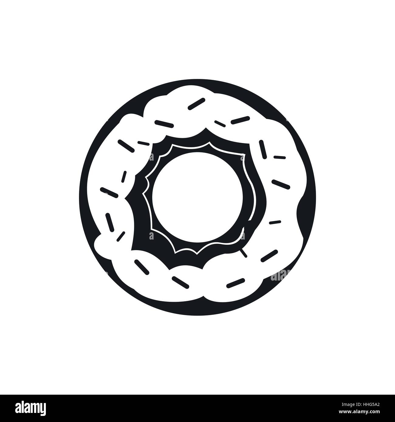 Simple donut icon in Stock Vector Images - Alamy