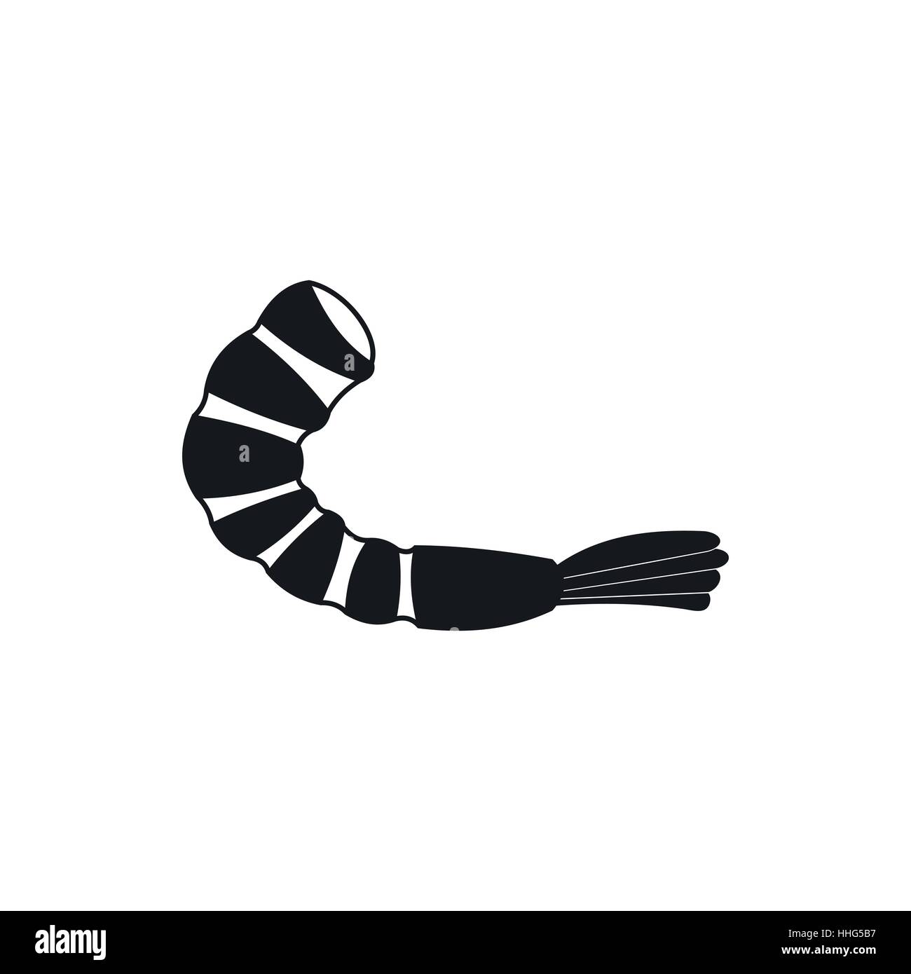Shrimp icon in simple style Stock Vector Image & Art - Alamy