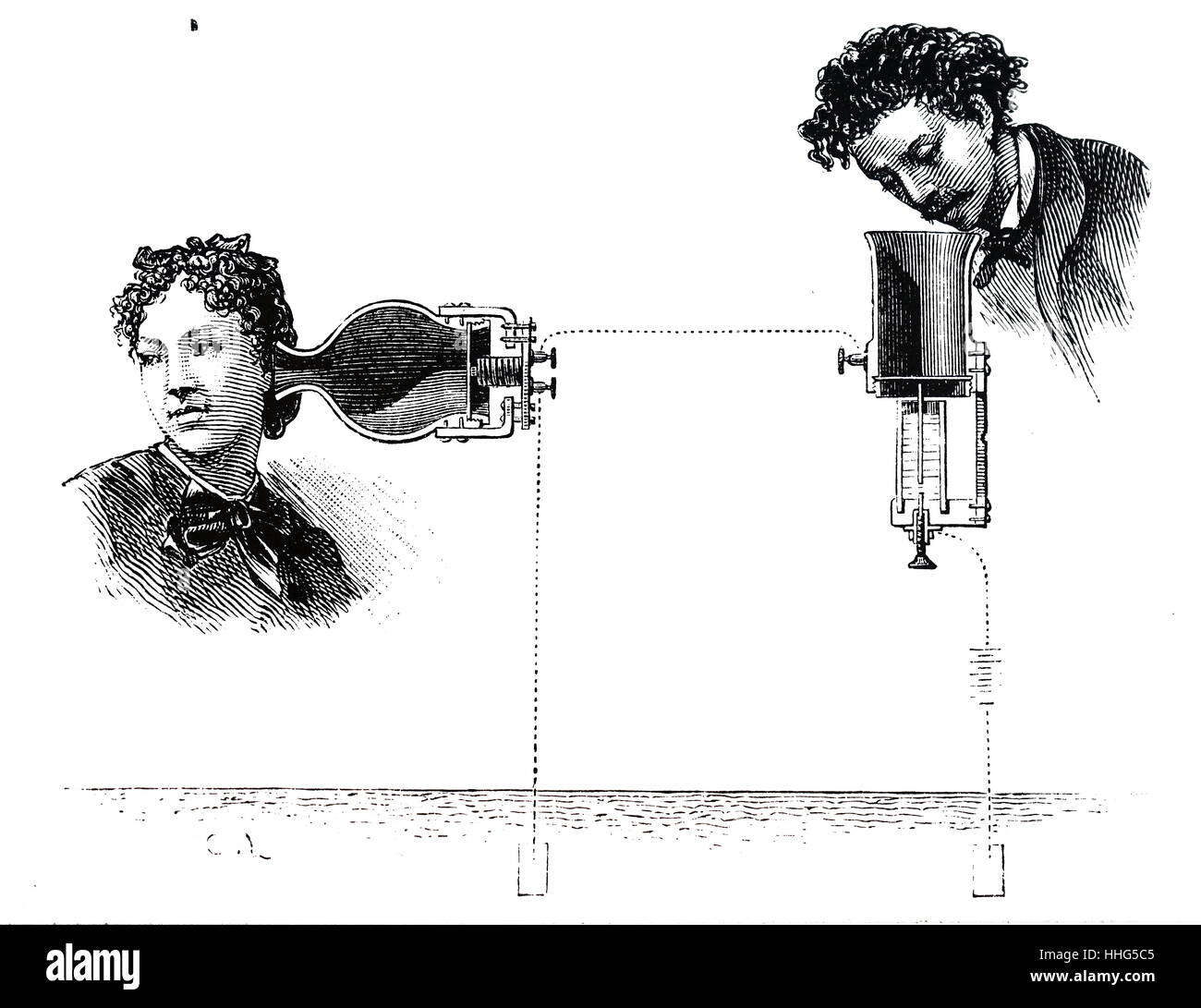 Elisha Gray's telephone, as described in his patent caveat of 14th ...