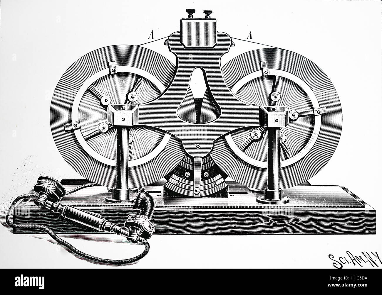 Telegraphone: magnetic recording telephone invented by Vlademar Poulsen ...