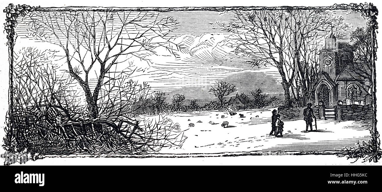 Walking to church on a winter morning. From young England London, 1882 ...