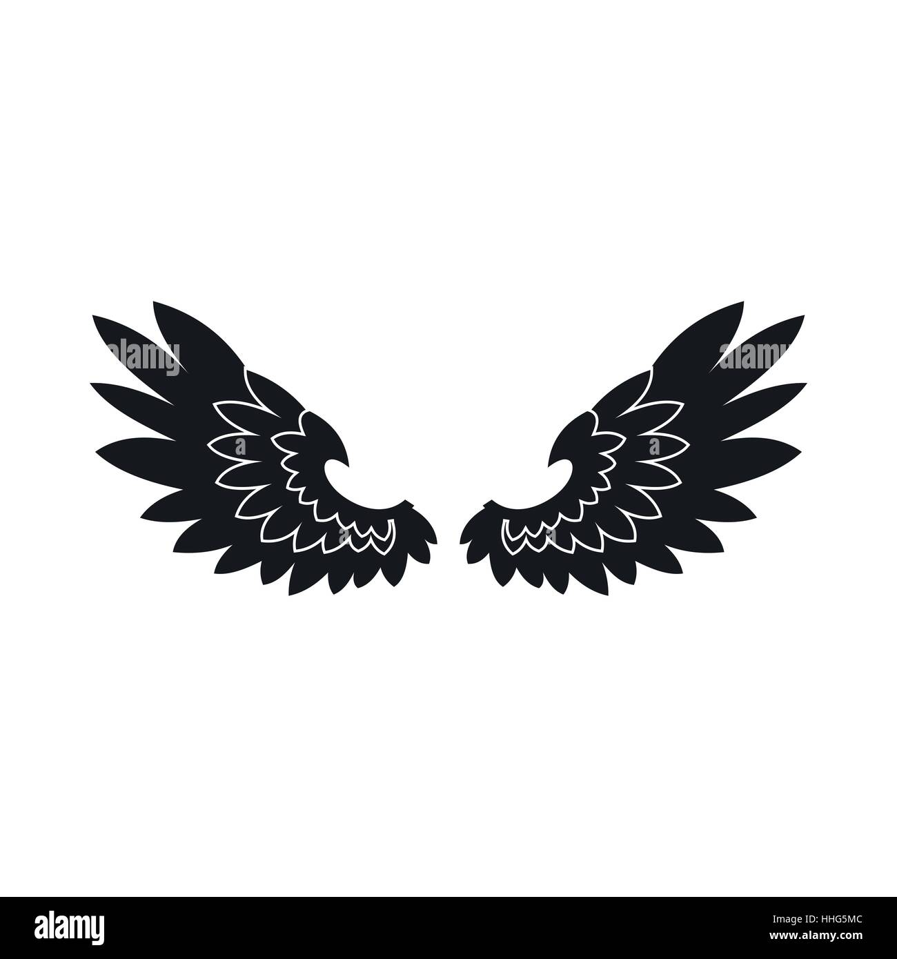 Wings icon in simple style Stock Vector Image & Art - Alamy