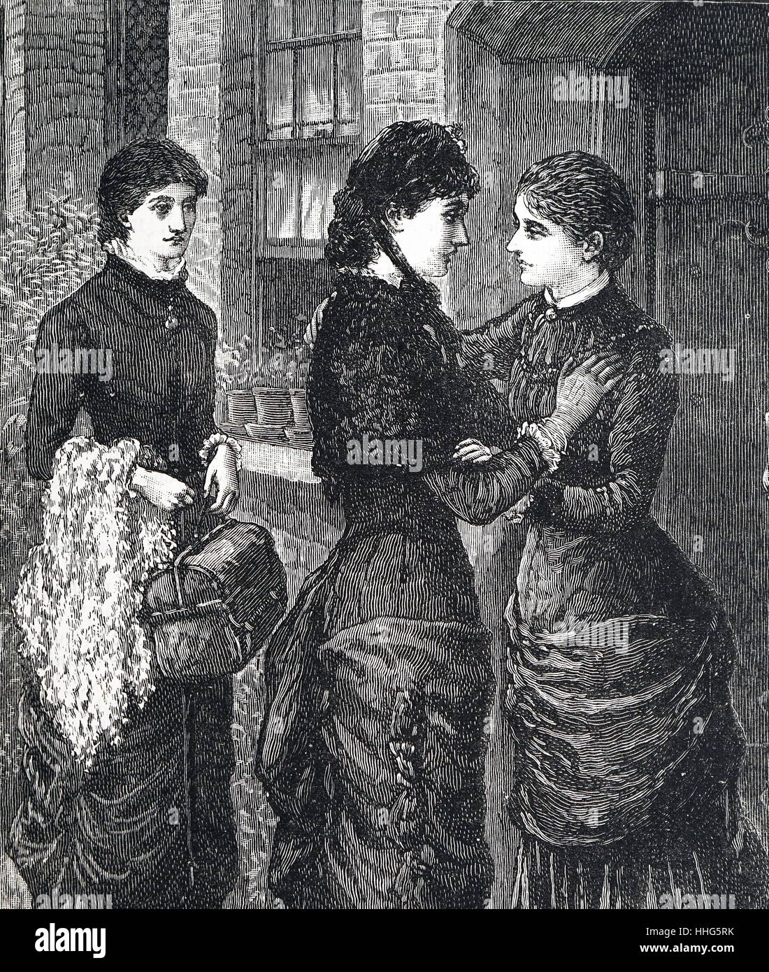Illustration shows two females hugging each other goodbye, from The ...