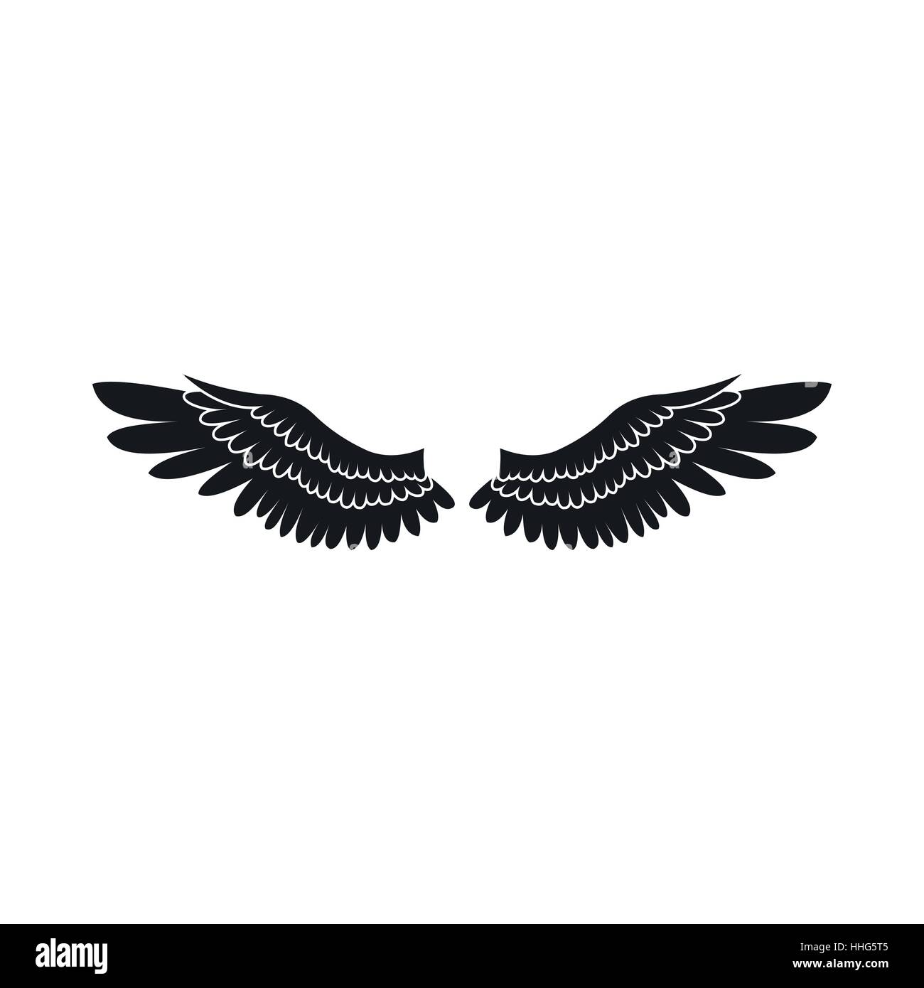 Wings icon in simple style Stock Vector Image & Art - Alamy