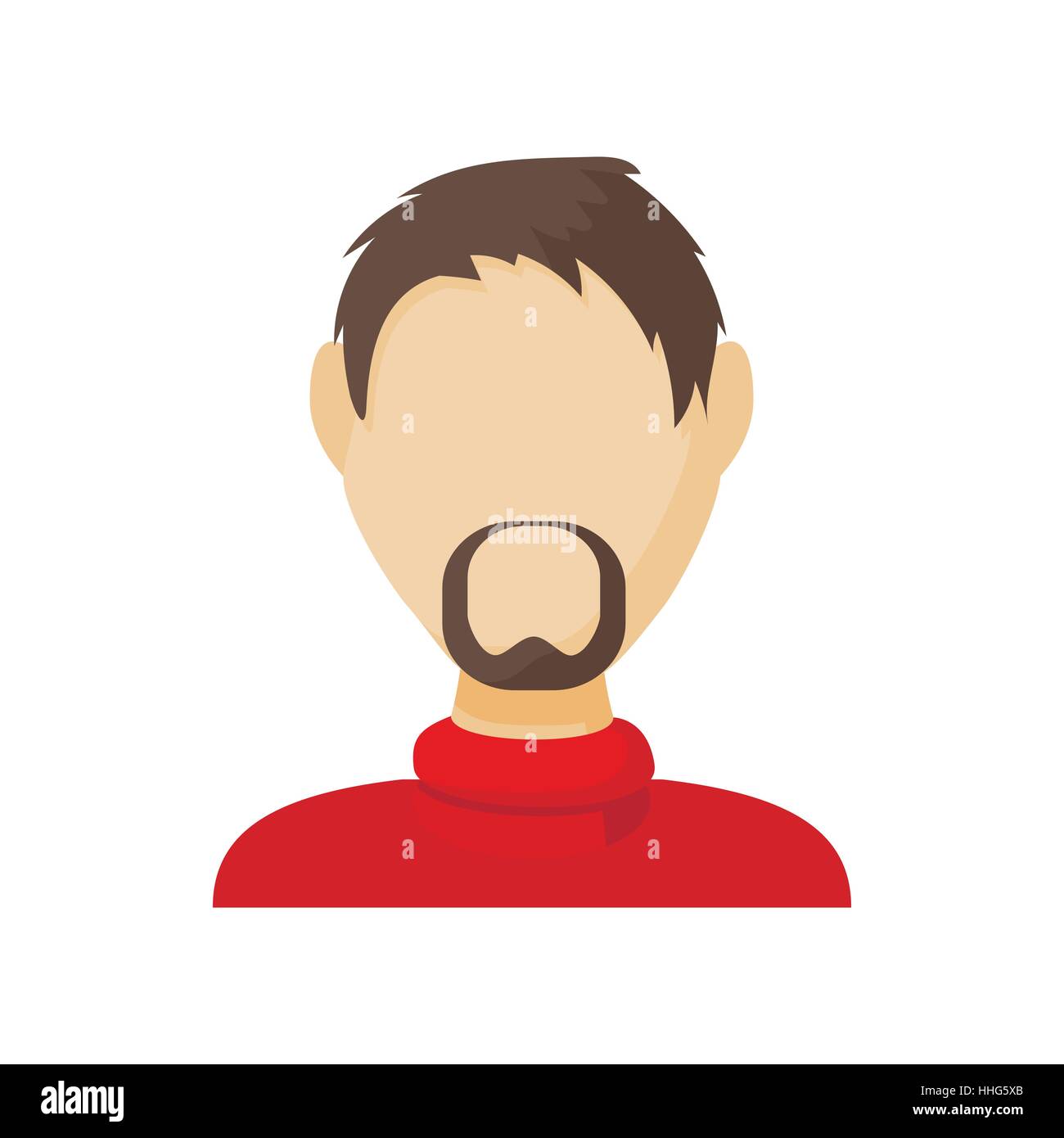 Cartoon head young man faceless hi-res stock photography and images - Alamy