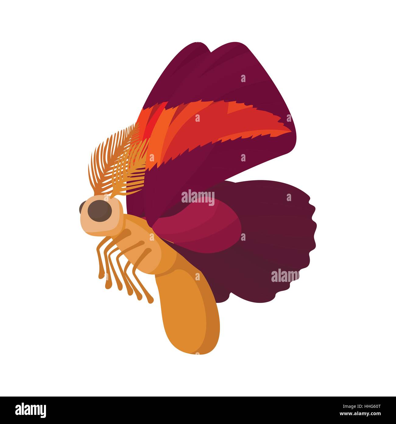 Maroon butterfly icon, cartoon style Stock Vector Image & Art - Alamy