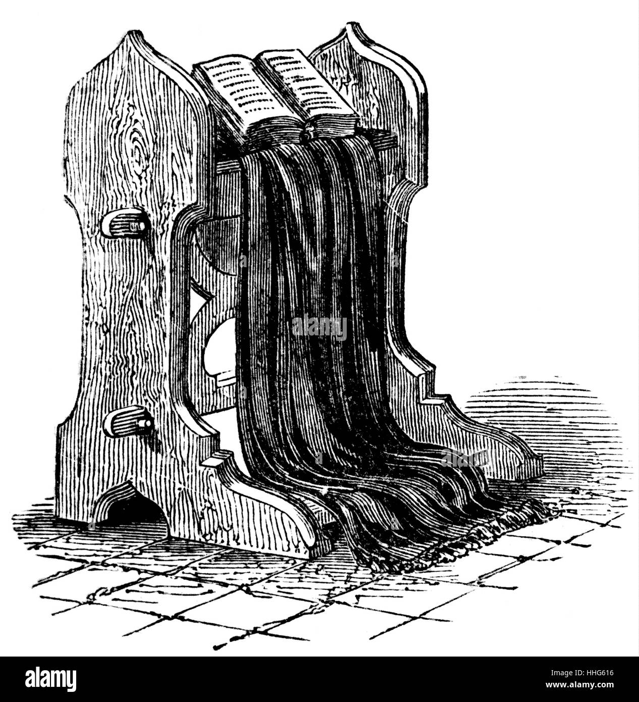 Prayer stall with cloth cover for kneeling worshiper and bible ...