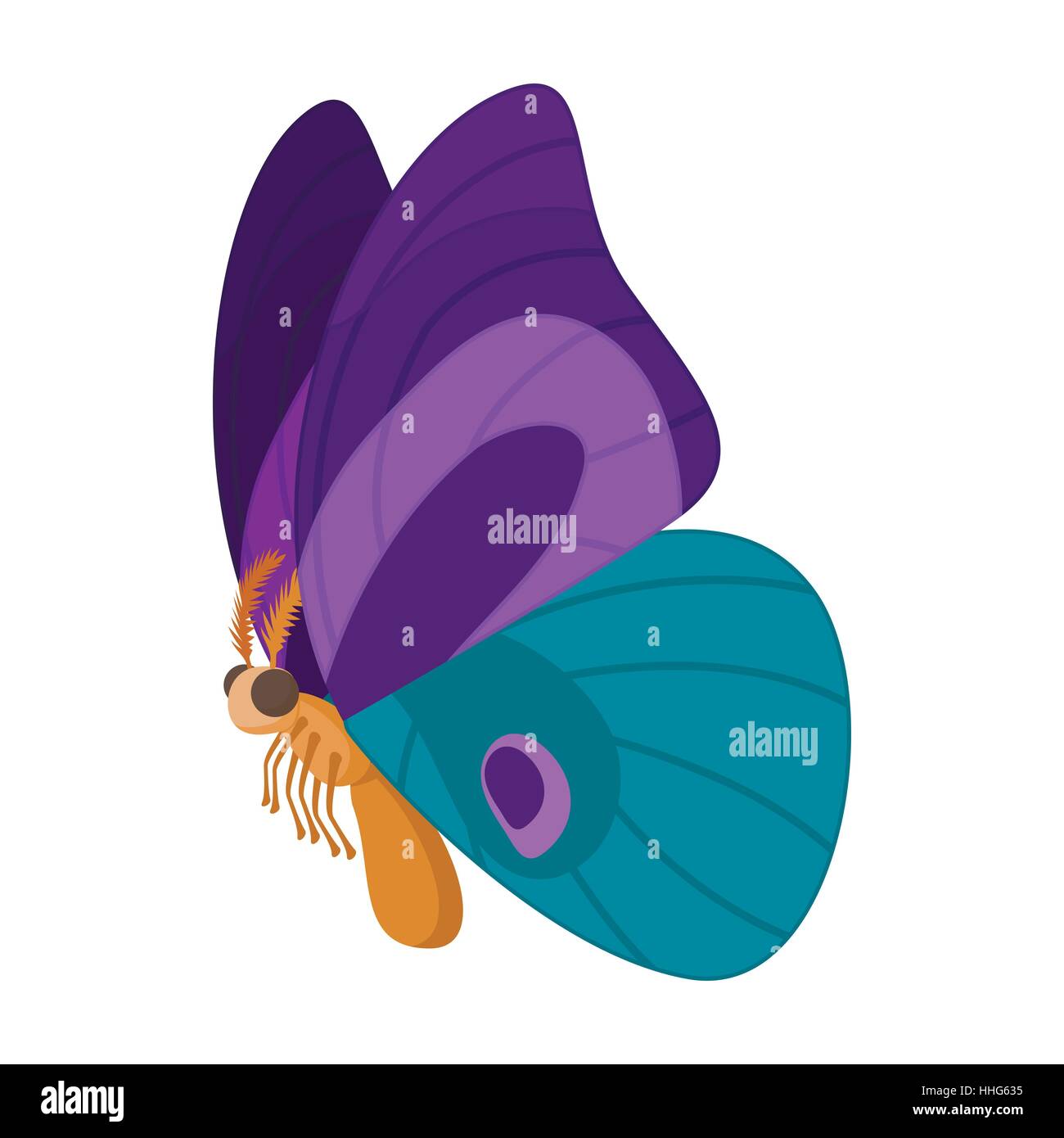 Cartoon Purple Butterfly