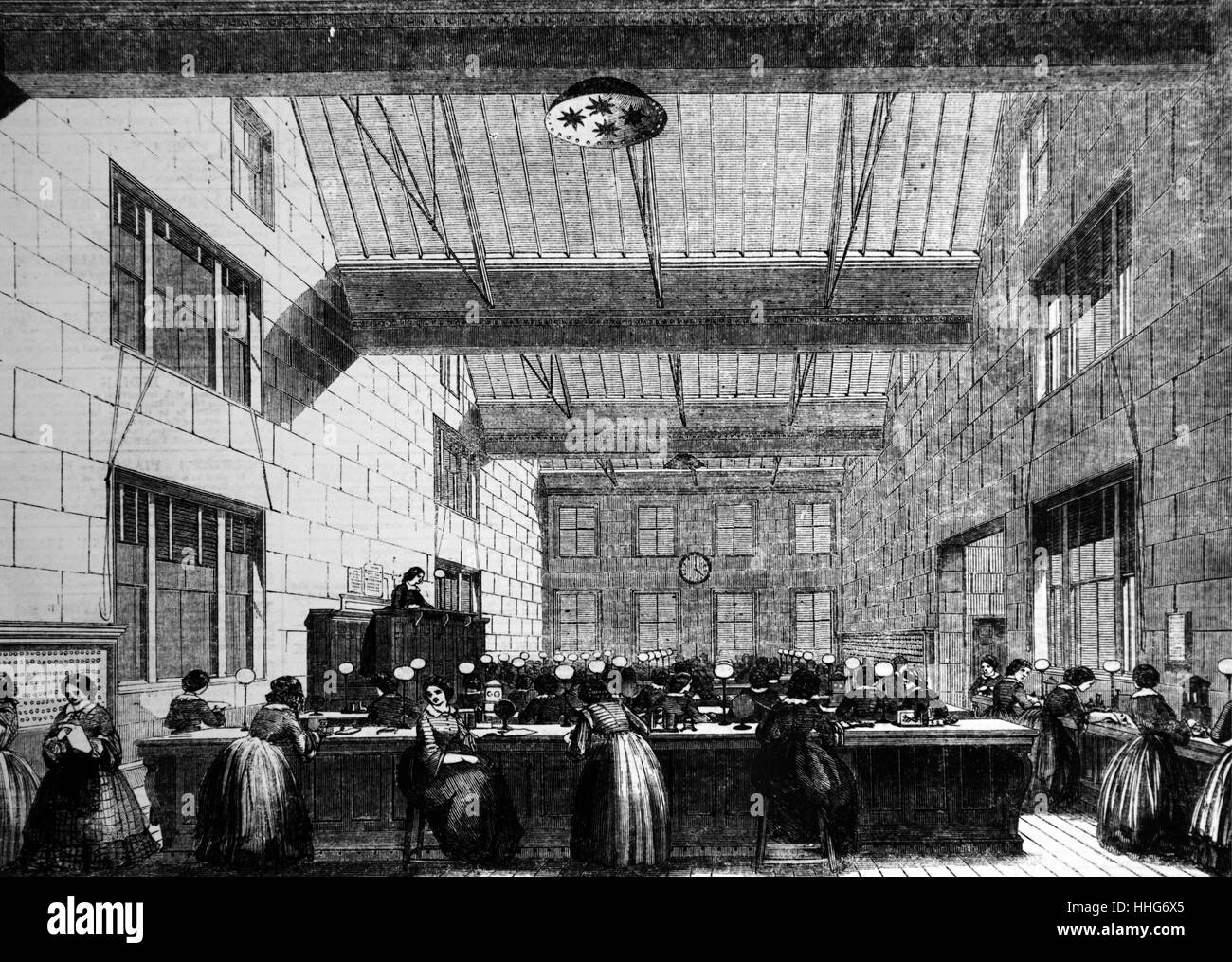 The telegraph room; Electric and International Telegraph Company; Bell ...