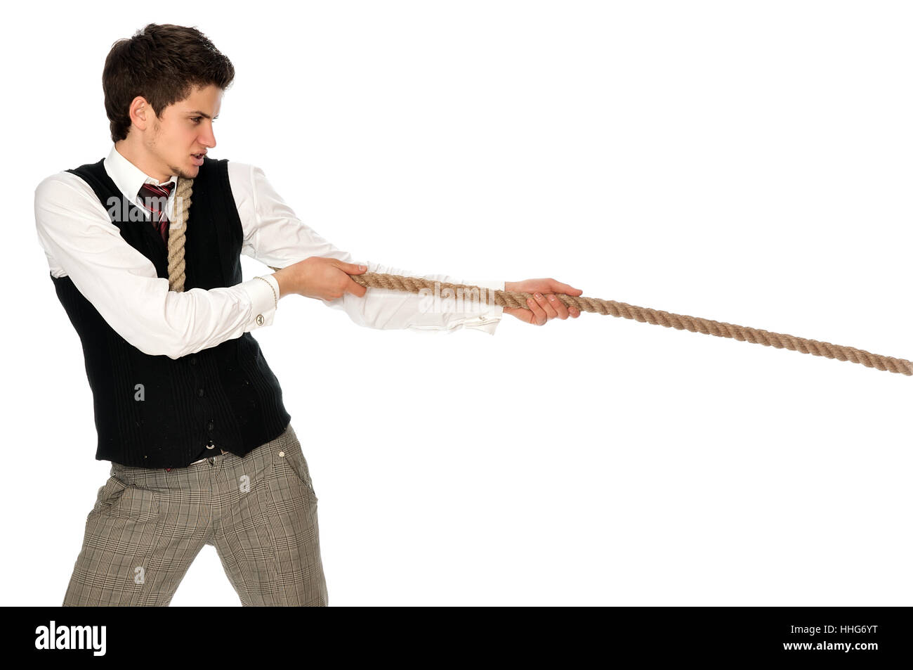 Hand gripping rope Cut Out Stock Images & Pictures - Alamy