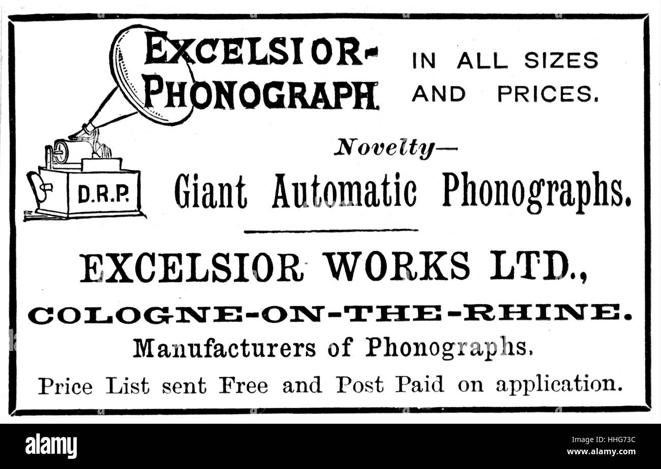 Excelsior phonograph hi-res stock photography and images - Alamy