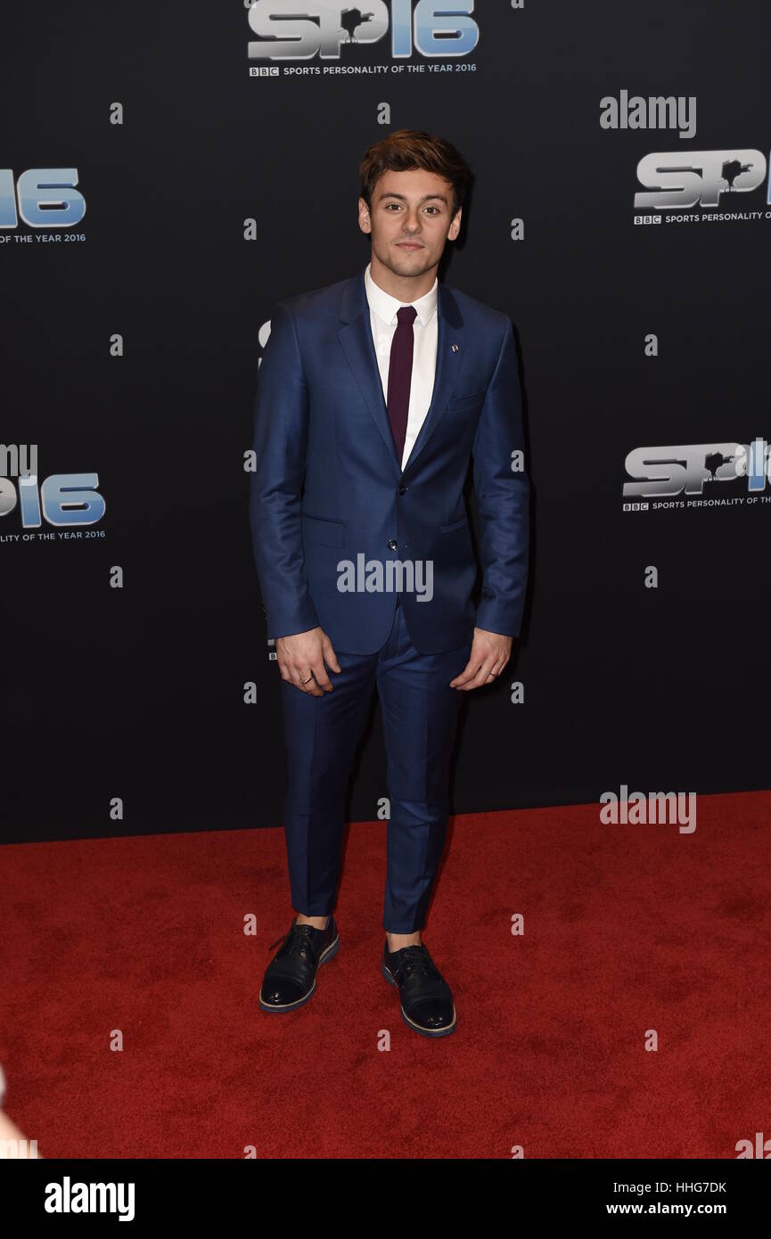 Tom Daley attending BBC Sports Personality of the Year 2016, at the ...