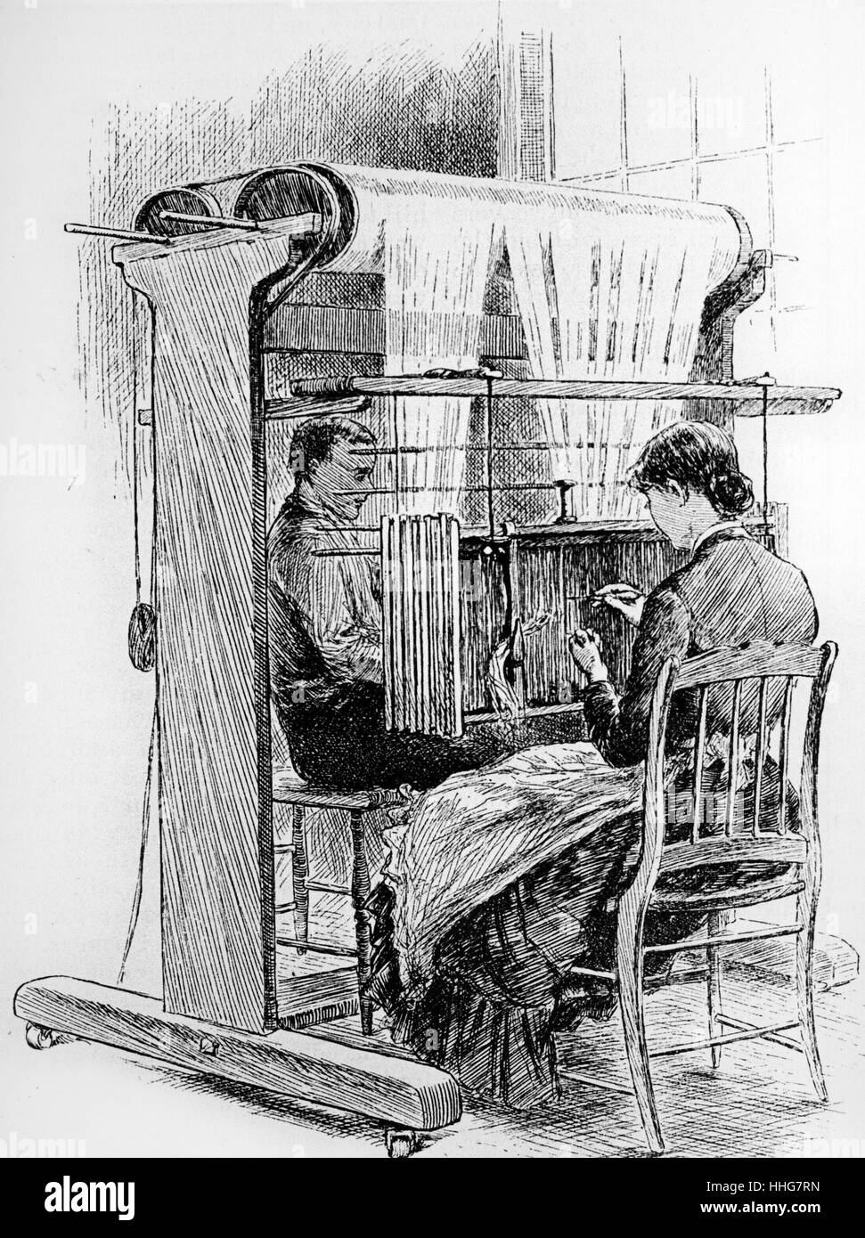 Warp threads Black and White Stock Photos & Images - Alamy