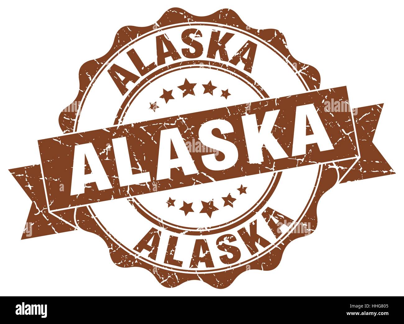 Alaska round ribbon seal Stock Vector Image & Art - Alamy