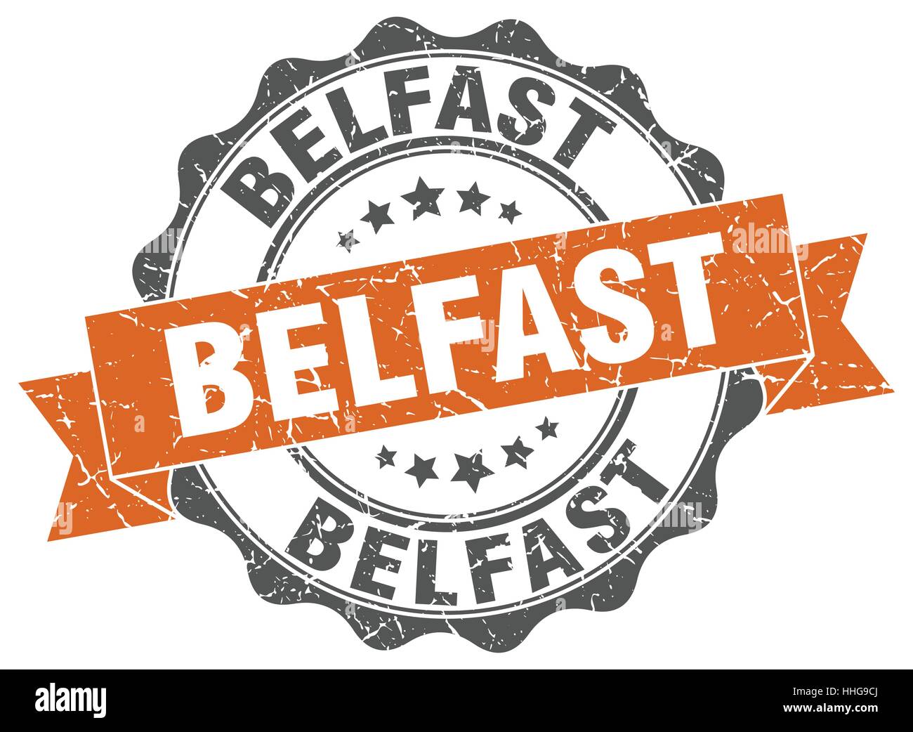 Belfast round ribbon seal Stock Vector Image & Art - Alamy