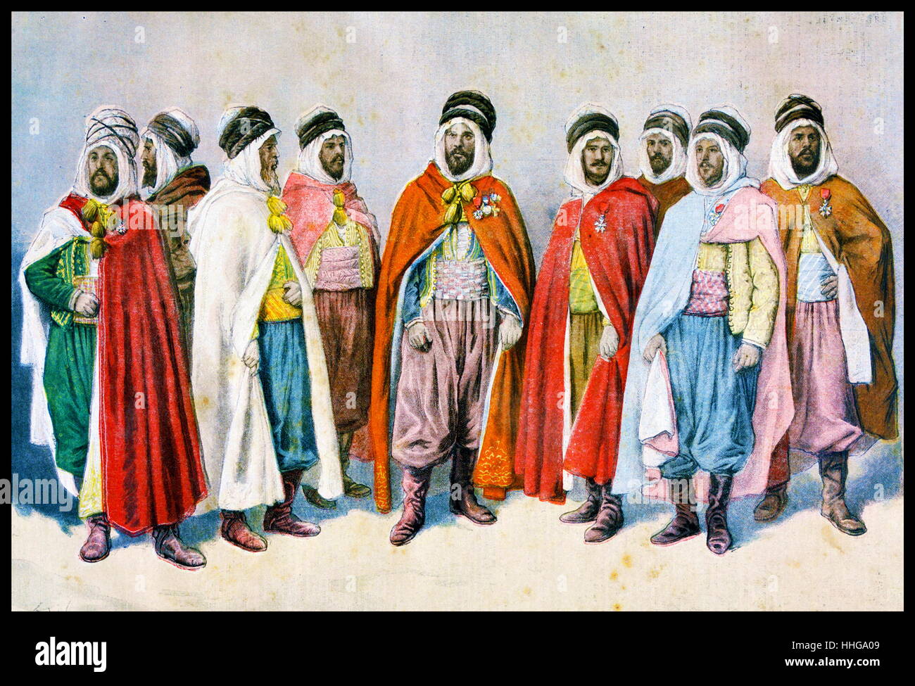 North African Arab notables in Paris for the state visit of Russian ...