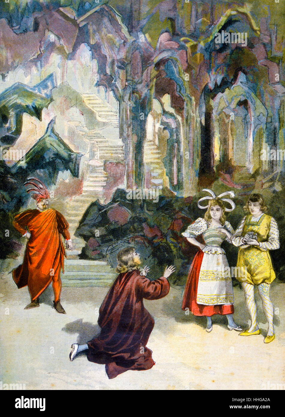 Stage premiere of a variant of the Faust legend 'les sept châteaux du ...