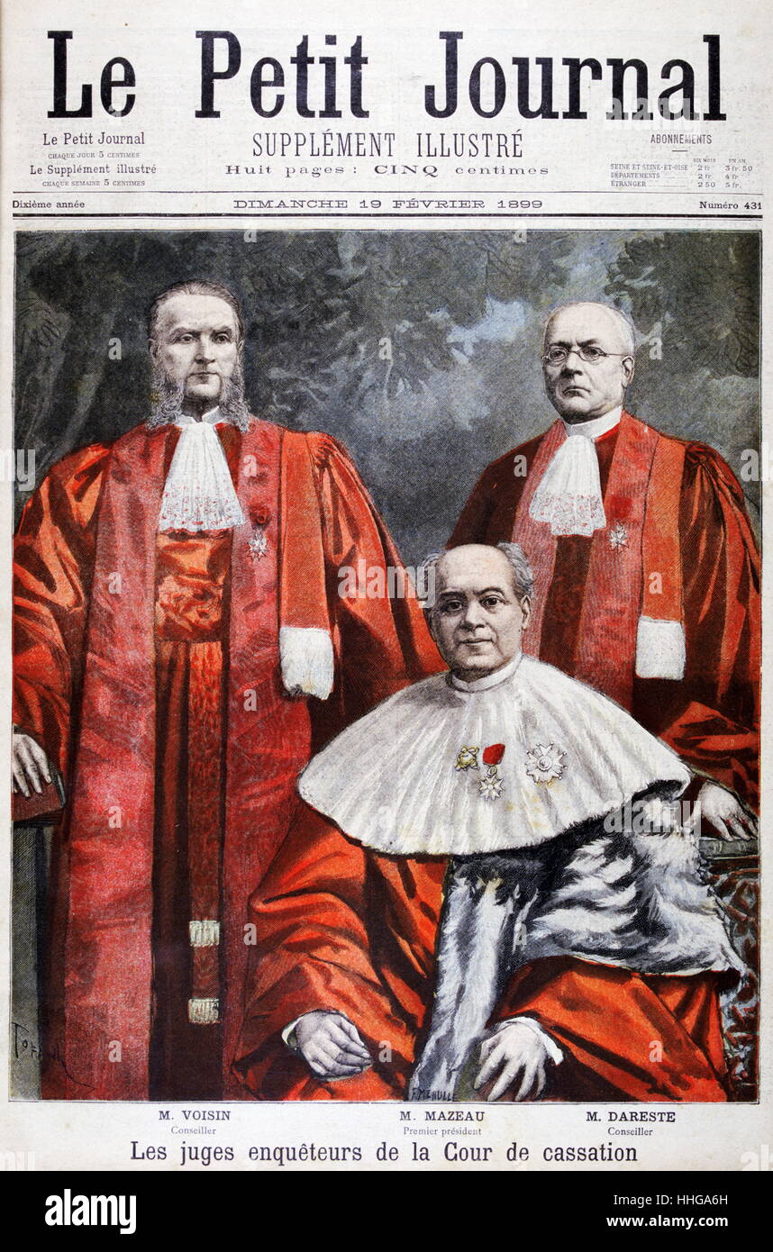 The Court of Cassation Judges who heard the 1899 retrial of Alfred ...