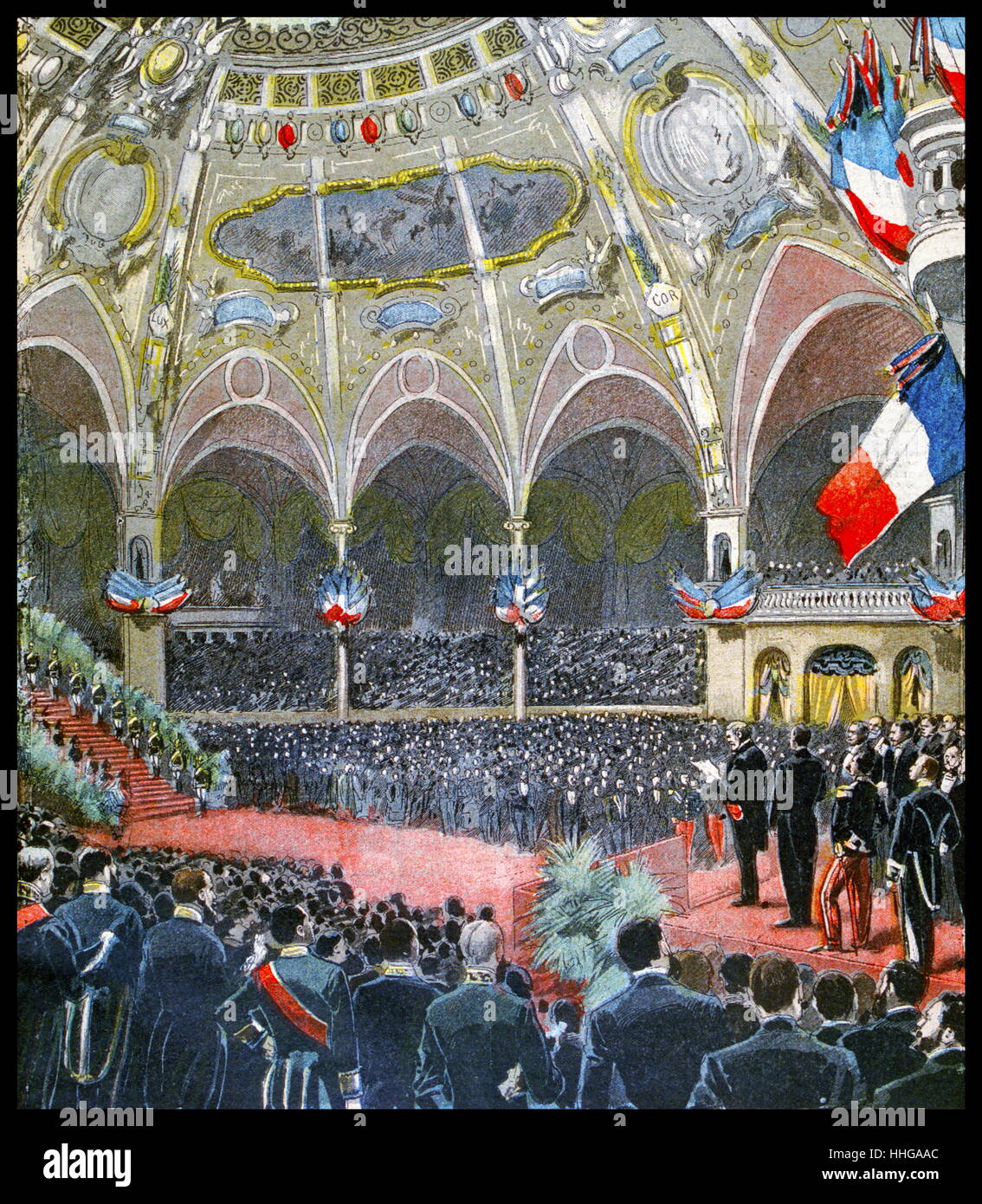 Illustration showing the opening ceremony at the start of the ...