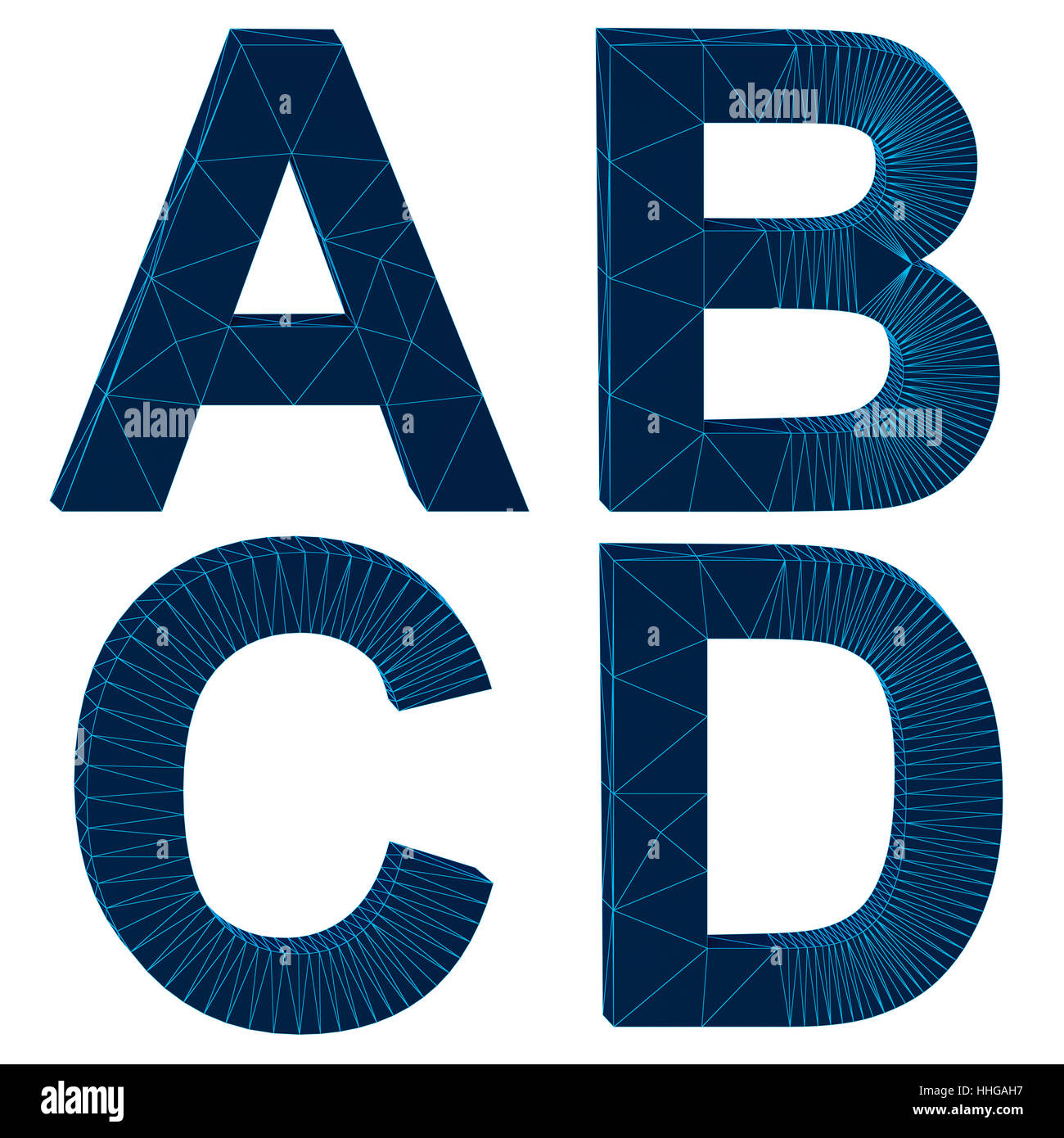 isolated alphabet of wire letters. 3d rendering Stock Photo - Alamy