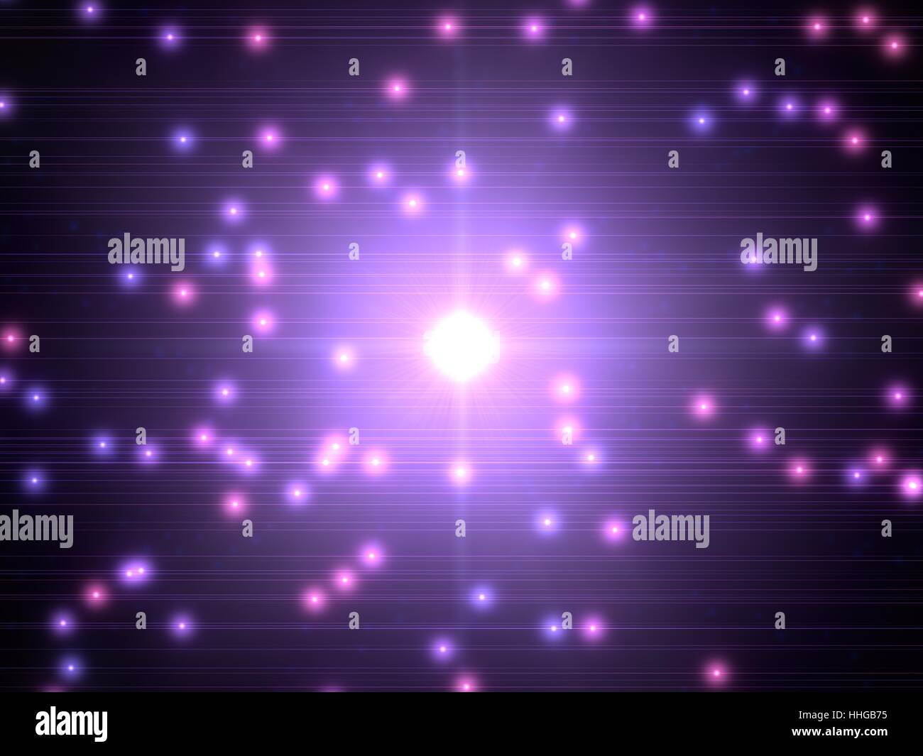 glowing light sources and big source on center Stock Photo - Alamy