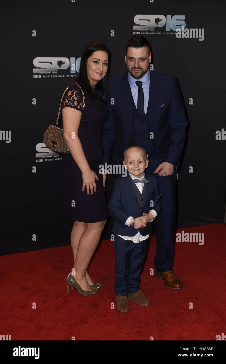 Bradley Lowery with his parents attending BBC Sports Personality of the ...
