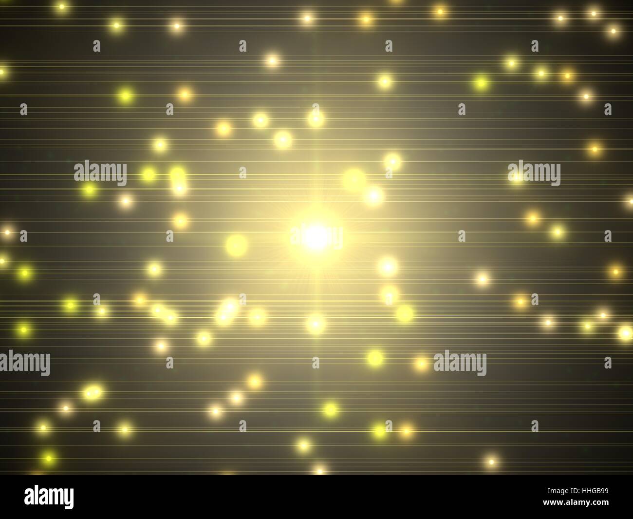 glowing light sources and big source on center Stock Photo - Alamy