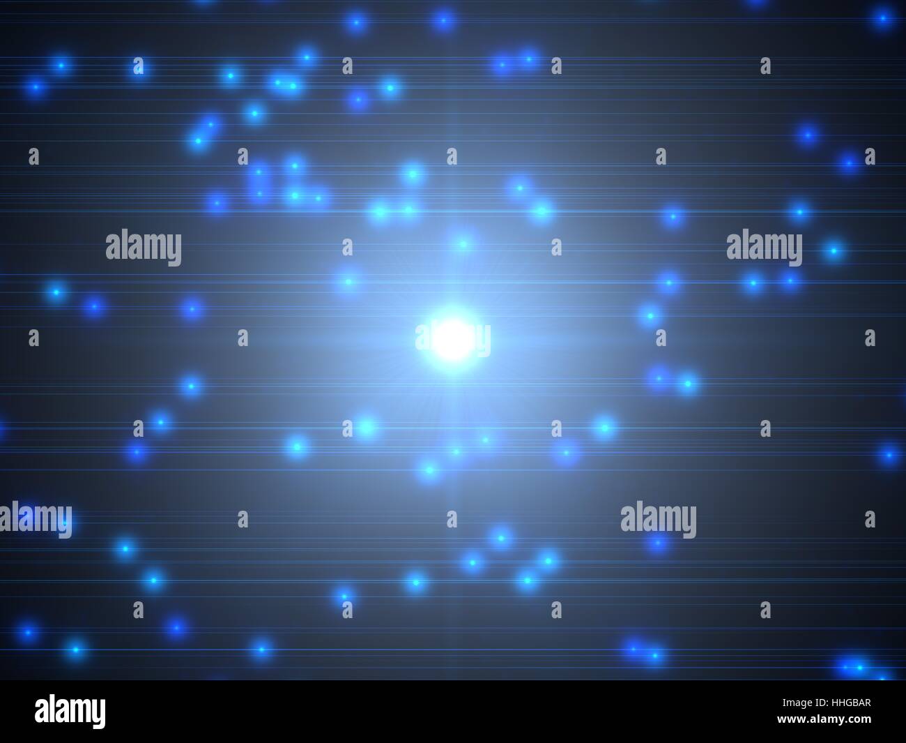 glowing light sources and big source on center Stock Photo - Alamy