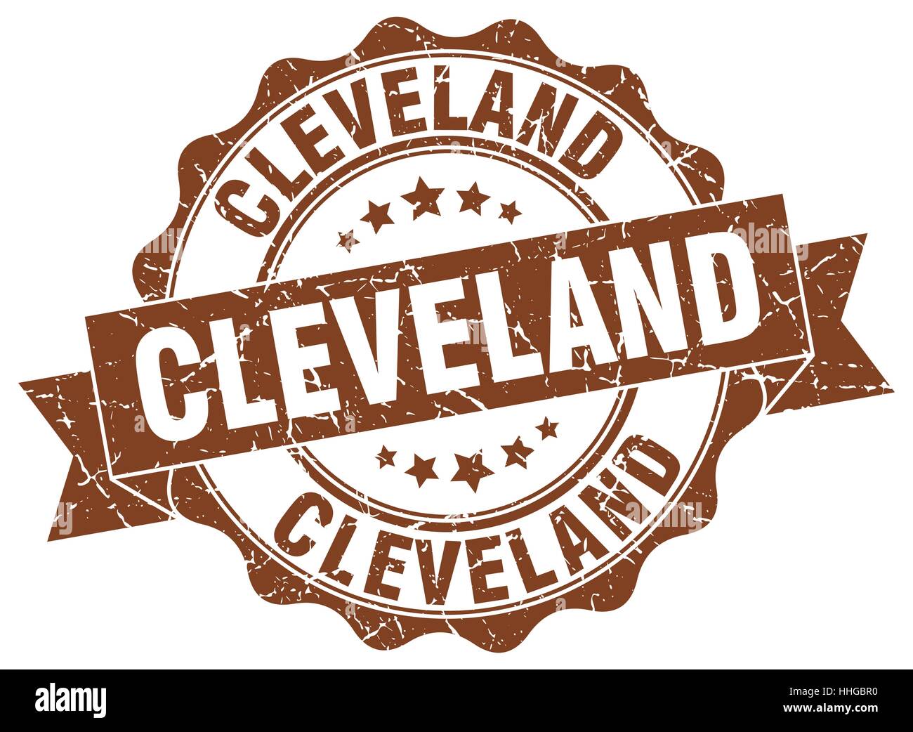 Cleveland round ribbon seal Stock Vector Image & Art - Alamy